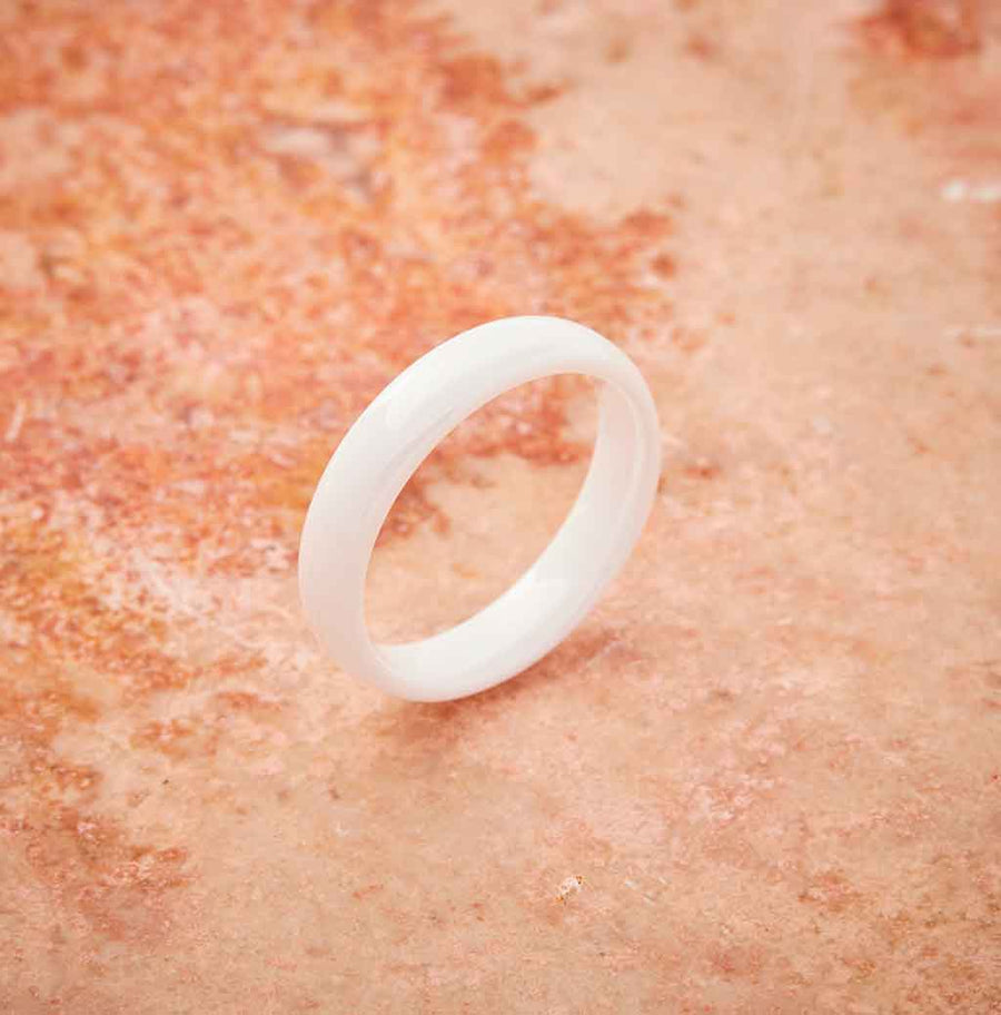 EMBR™ White Ceramic Ring - Minimalist - 4MM
