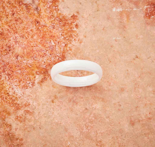 EMBR™ White Ceramic Ring - Minimalist - 4MM