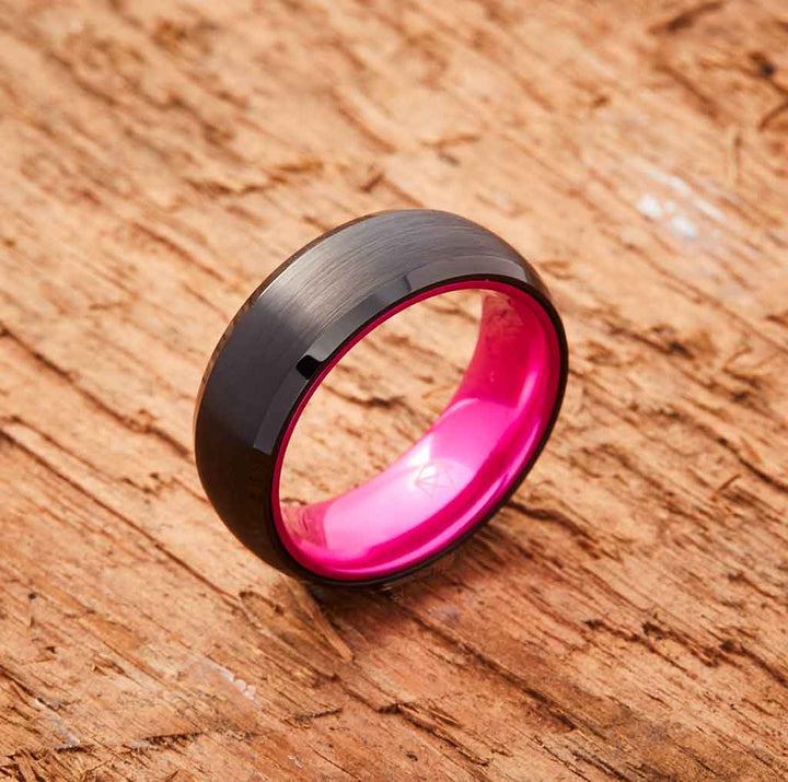 EMBR™ Black Tungsten Ring - Resilient Pink
