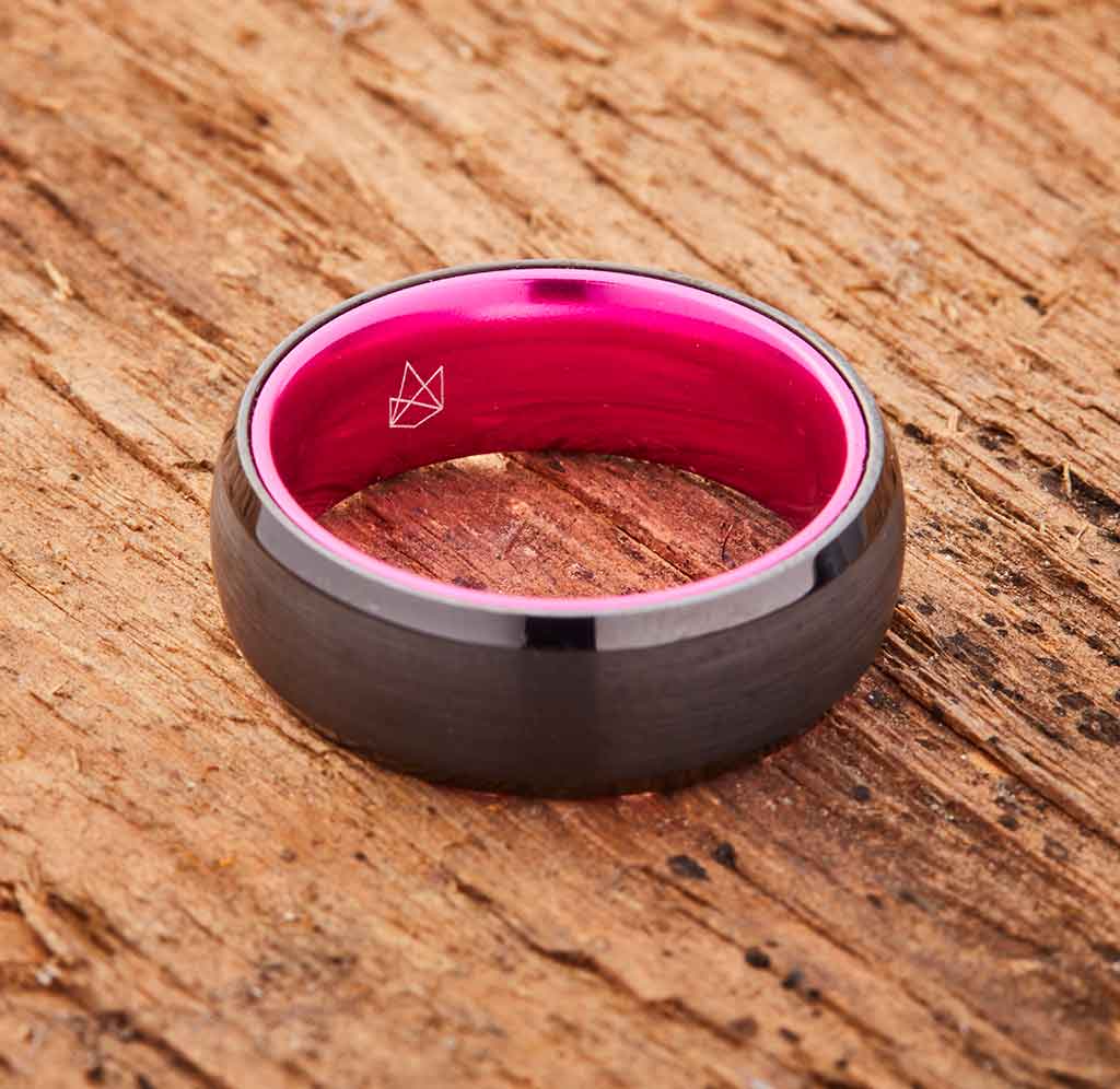 EMBR™ Black Tungsten Ring - Resilient Pink
