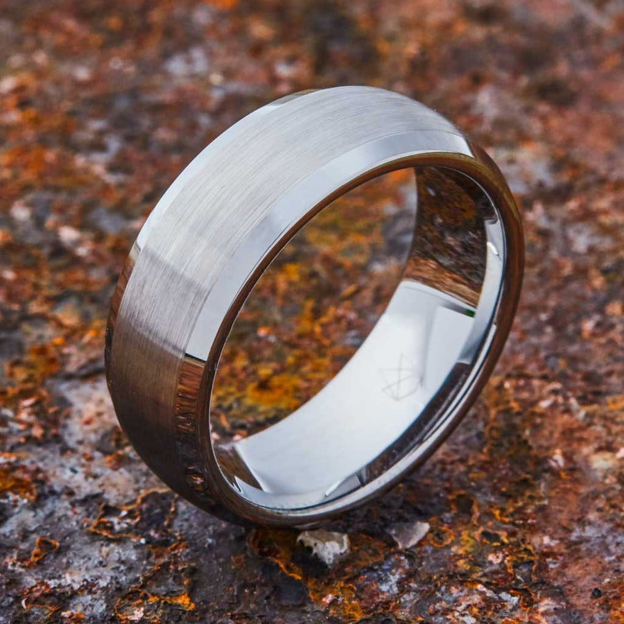 Minimalist Silver Tungsten Ring | EMBR Wedding Bands