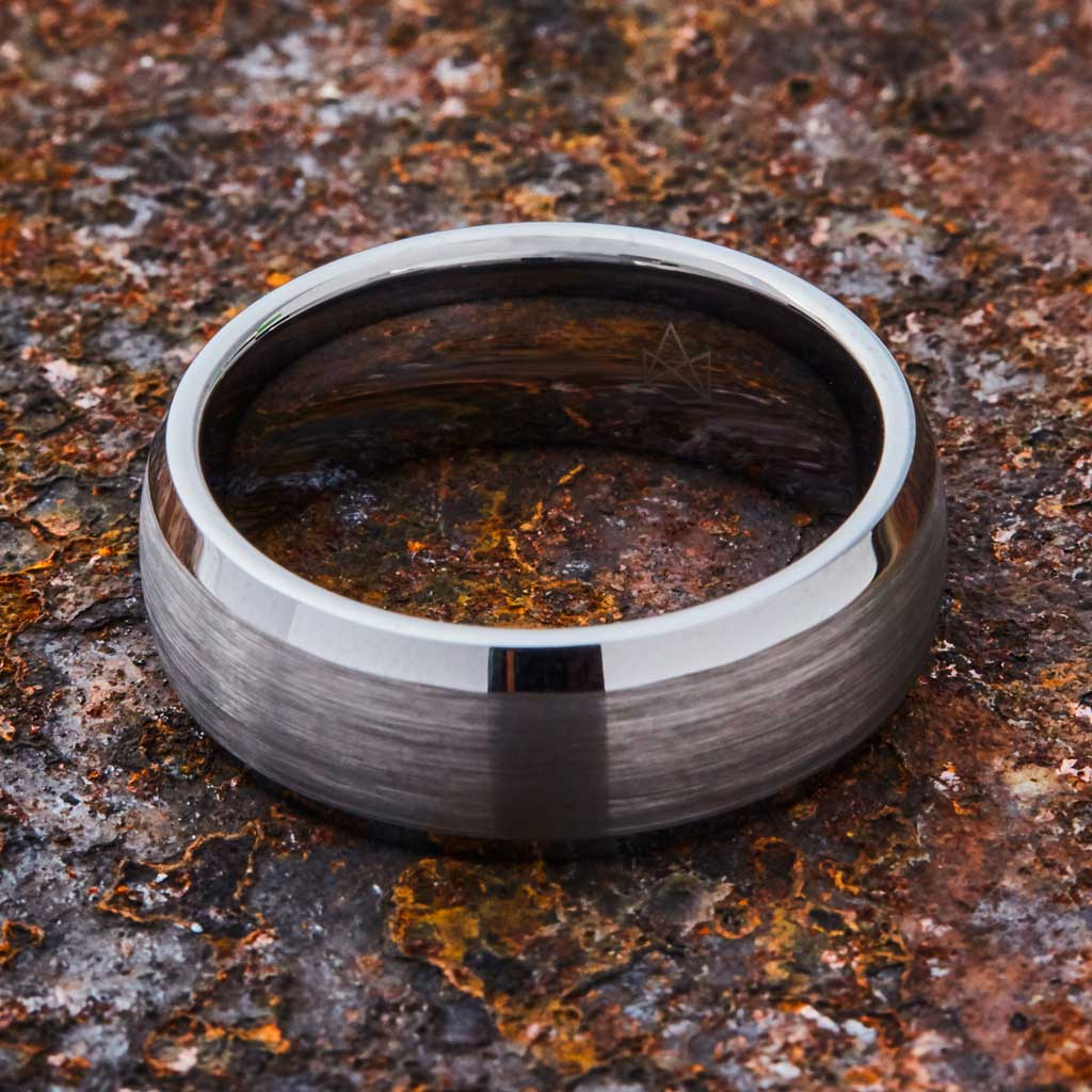 Minimalist Silver Tungsten Ring | EMBR Wedding Bands