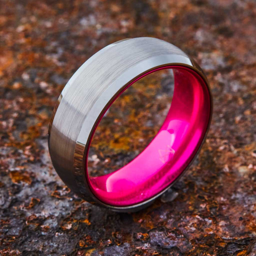 EMBR™ Silver Tungsten Ring - Resilient Pink