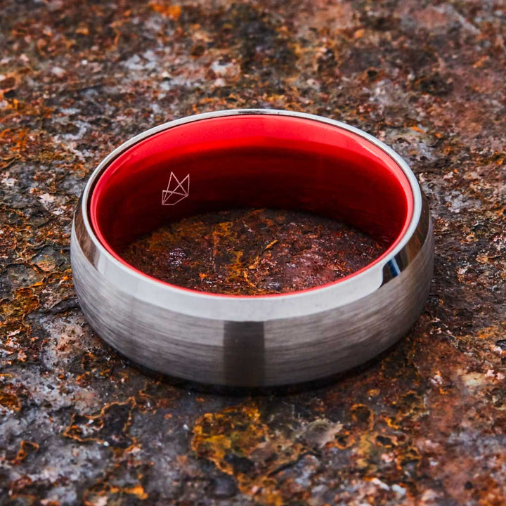 EMBR™ Silver Tungsten Ring - Resilient Red